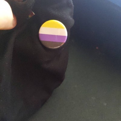 Gender Nonbinary Pride Flag Pin Badge Pinback Button 1 - Etsy