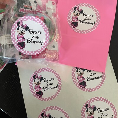 Minnie Mouse Birthday Stickers // Personalized // Printed & Shipped ...