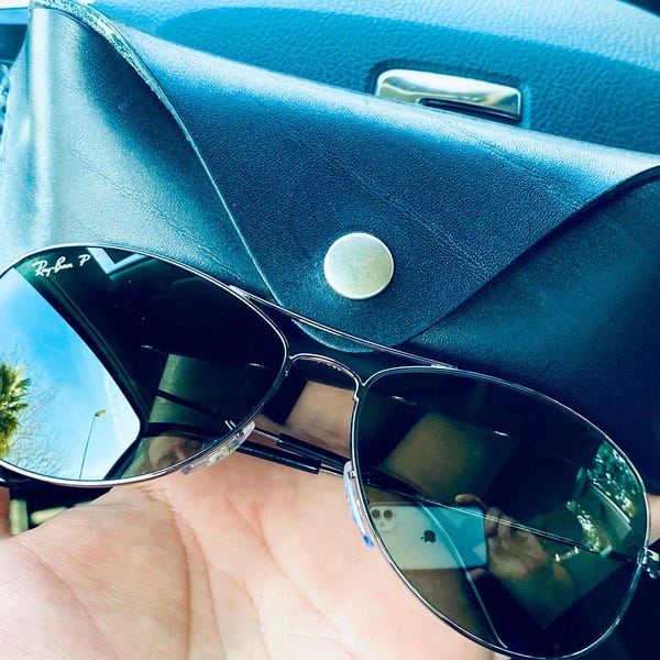 Ray Ban Case-leather Sunglasses Case-glasses Case Whiskey Saddle ...