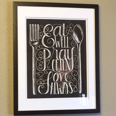 Kitchen Print, Kitchen Quote, Kitchen Sign, Kitchen Art, Chalk Art ...