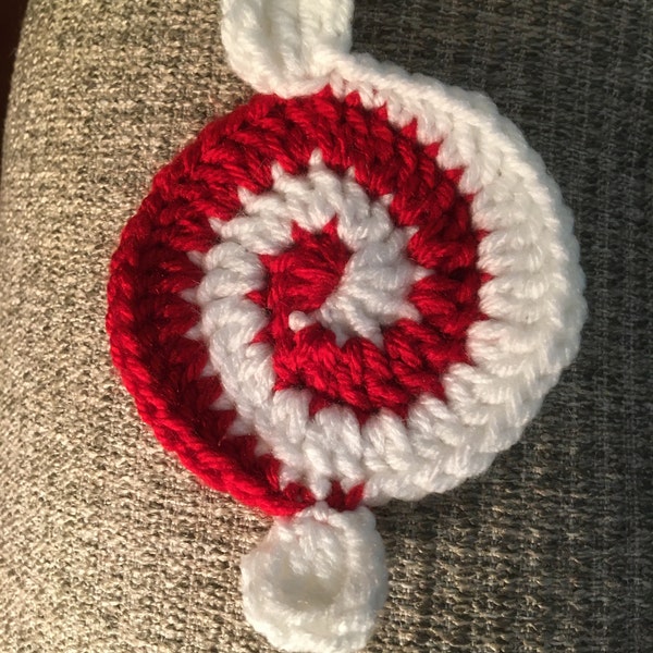 CROCHET PATTERN to Make a Christmas Peppermint Candy Pinwheel Coaster ...
