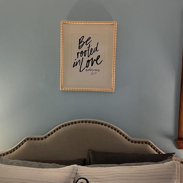 Be Rooted in Love Bible Verse Wall Art Scripture Print Hand Scripted ...