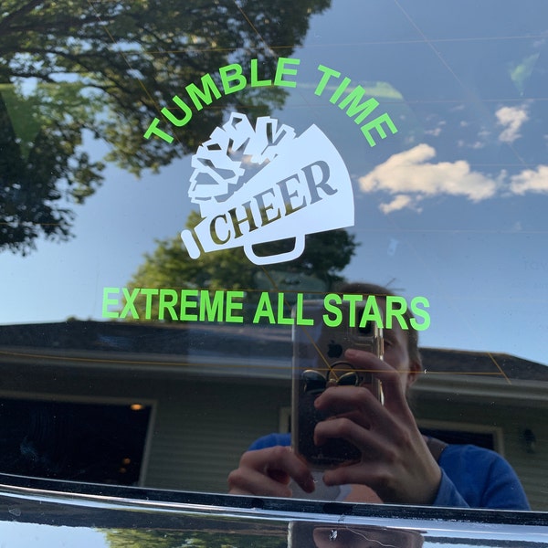 Cheer Vinyl Car Decal / Cheer Decal / Cheer Sticker / Personalized ...