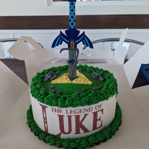 Zelda Master Sword Personalized Cake Topper - Etsy