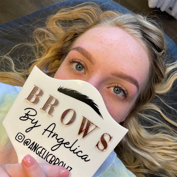 Eyebrow Technician Prop and Mirror, Lash Tech Face Paddle Gift, Lash ...