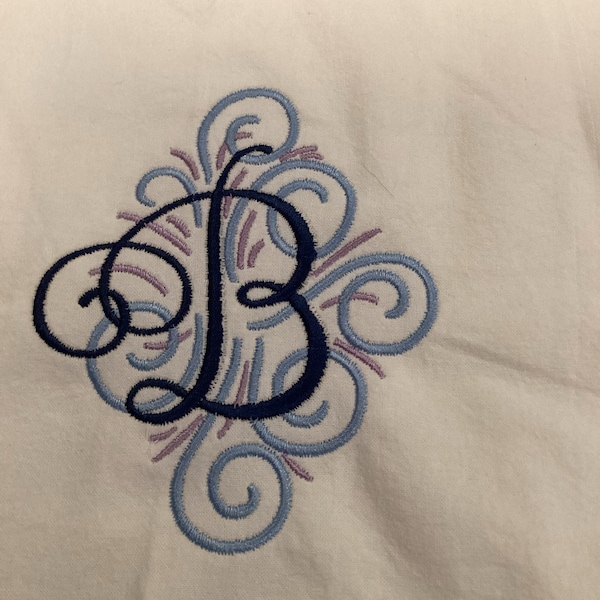 Adorn Monogram Machine Embroidery Font - 5″ 6″ - Formats: Bx Dst Exp ...