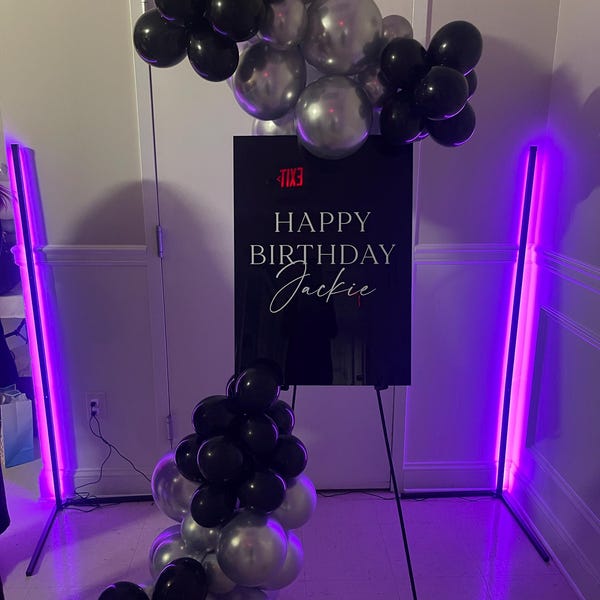 Acrylic Birthday Sign, Hanging Modern Birthday Sign, Modern Birthday ...