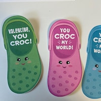 Shoe Charm Valentine, Clog Shoe Valentine, Valentine Printable, Kids ...