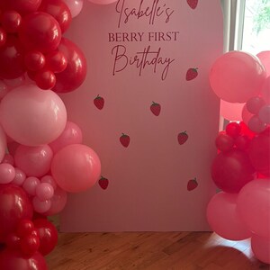 Berry First Birthday Decal Happy Birthday Party Backdrop First Birthday ...