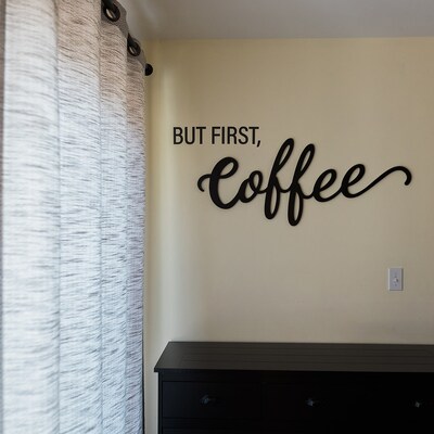But First Coffee, Wall Sign, Kitchen Wall Decor, Kitchen Signs ...
