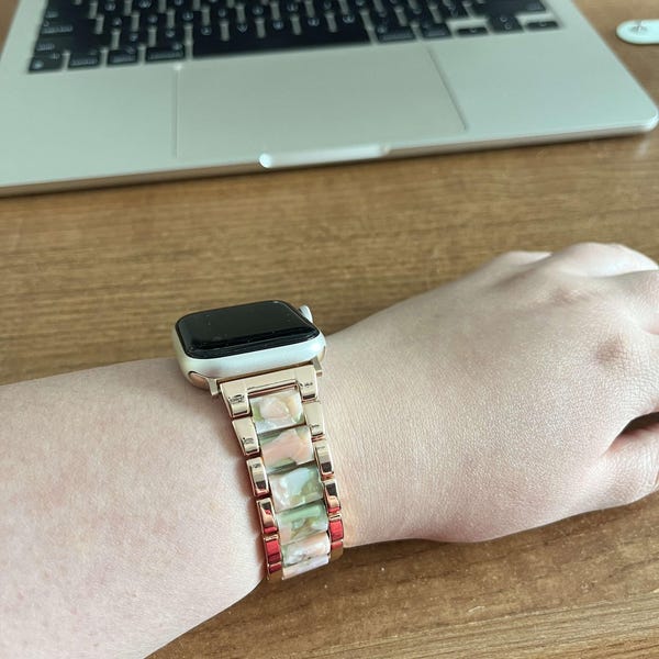 Starlight Color Mesh Apple Watch Slim Band Alloy Metal Bracelet Womens ...