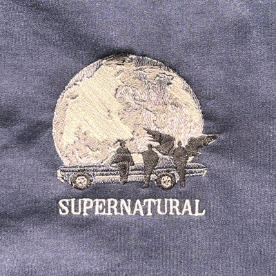 Castiel's Handprint Dean Supernatural Embroidered Crewneck Sweatshirt ...