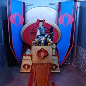 GI Joe 3d Printed Throne & Podium for Cobra Commander Destro for 6 Inch ...