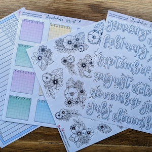 30 Day Mood Mandala Tracker Planner Sticker Bullet Journal - Etsy