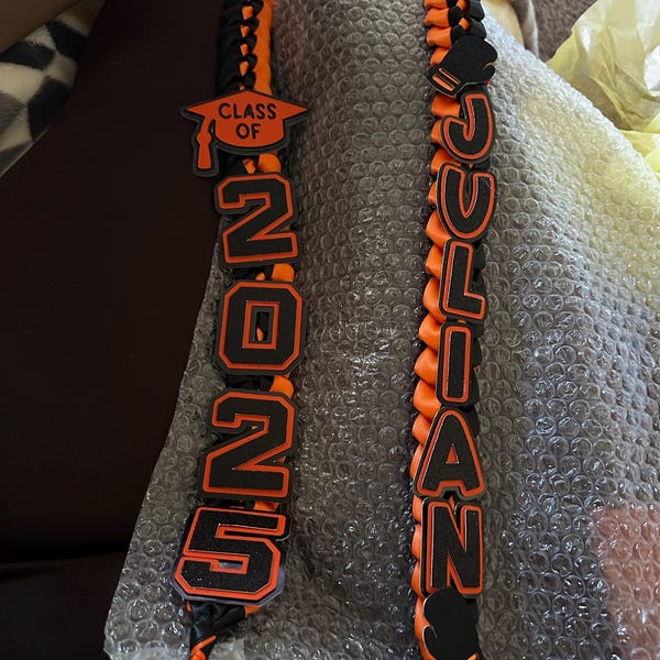 Personalized Graduation Lei Necklace College/high School Grad Lei ...