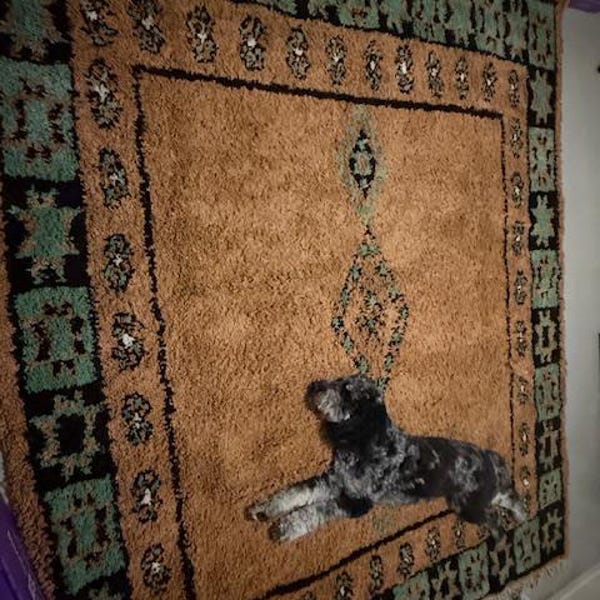 Moroccan Cobalt Blue Rug Moroccan Solid Rug Beni Ourain Rug Berber ...