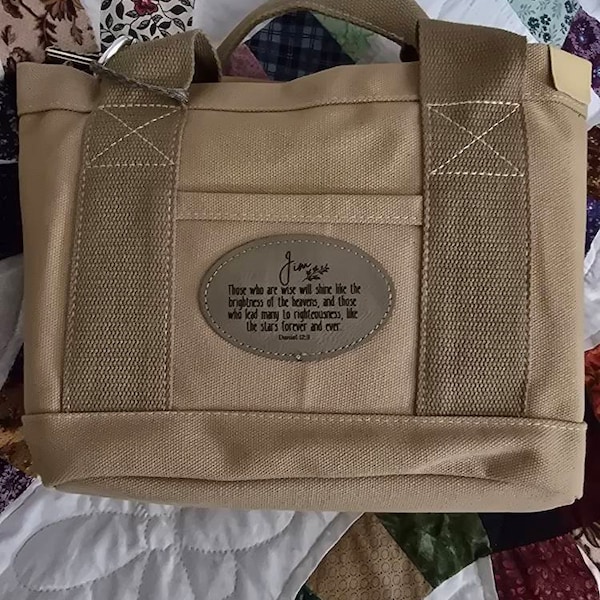 Bible Bag,canvas Satchel Tote, Multi Pocket,personalized,religious Gift Women,bible Study ...