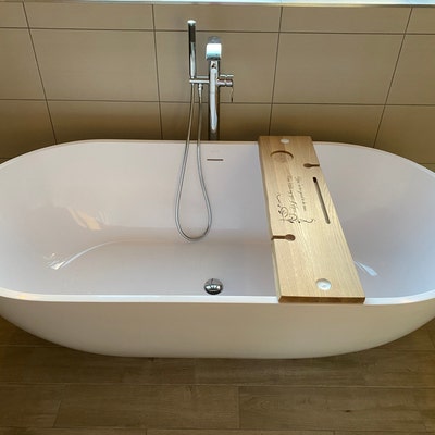 Oak Bath Caddy, Bath Caddy, Bath Tray, Bathroom Accessories, Bathroom ...