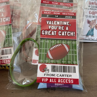 Football Valentine Cards, Personalized Kids Valentine's Day Card ...