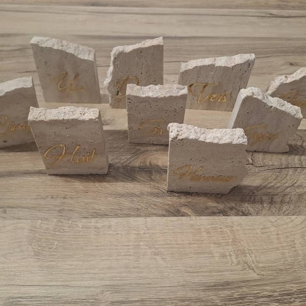 Customizable Natural Stone Table Signs for Conventions, Summons ...