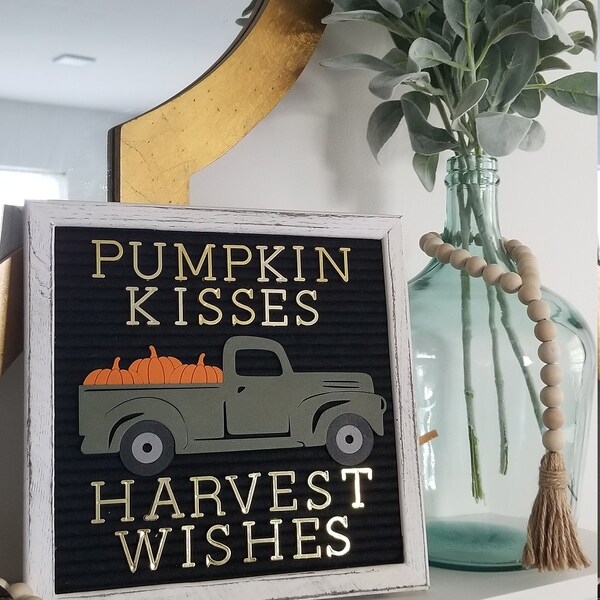 Fall Truck With Pumpkins for Letterboards and Feltboards - Etsy