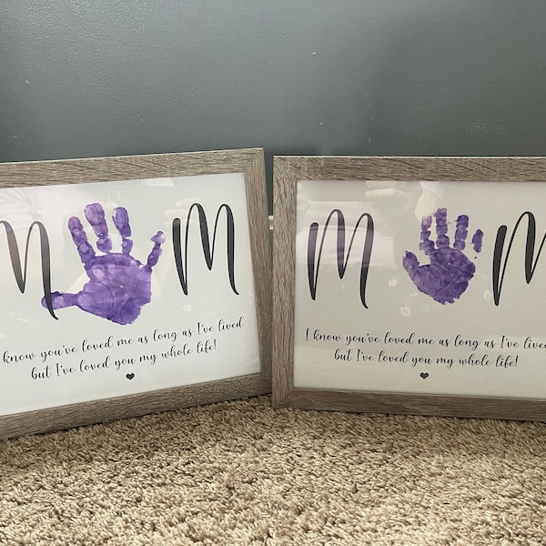 Handprint Keepsake Gift for Mom, Mother's Day Poem, Handprint Art, DIY ...