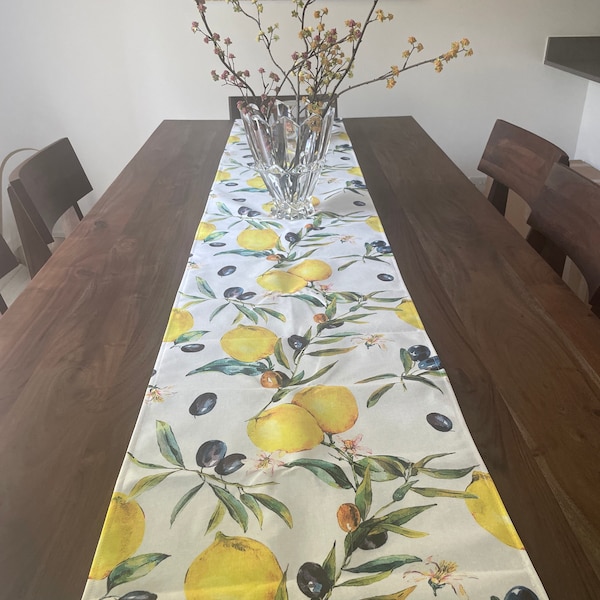 Lemon Table Runner|high Quality Floral Lemon Table Decor|mandarin ...