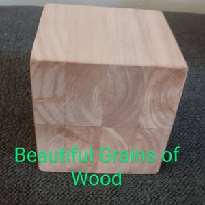 4 Inch Solid Wood Block Cube 4x4x4 Inches for DIY Projects - Etsy