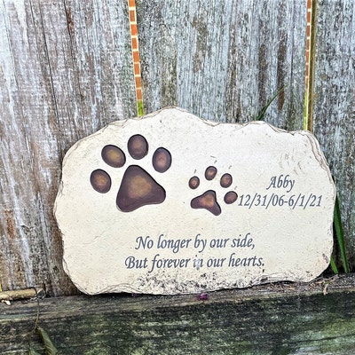 100% Personalized Pet Memorial Stones for Dogs or Cats, Pet Garden ...