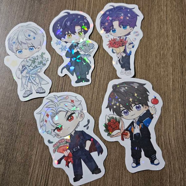 Love and Deepspace Holo Stickers, Gacha, Cute, Sylus ,caleb,xavier ...
