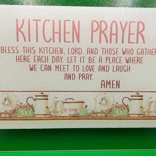 Farmhouse Kitchen Prayer Cutting Board Design Png/sublimation Design ...