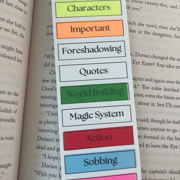 Annotation Key Bookmark for Tabs | Guide | Fantasy, Romance, Thriller ...