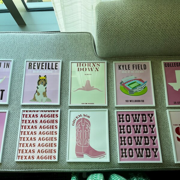 Preppy Texas Tech Wall Art. Texas Tech Wall Art. Lubbock Preppy Wall ...