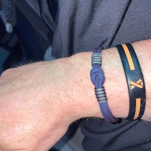 Thin Skydiving Royal Blue Bracelet Made of Paracord and | Etsy