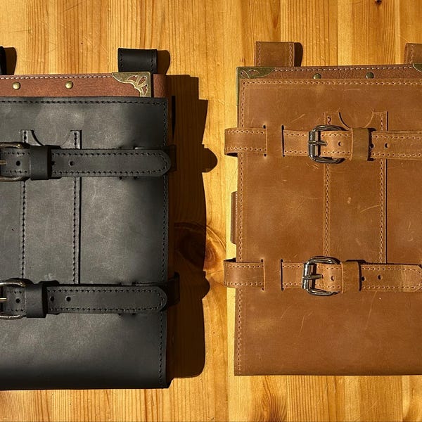 Leather Belt Book Holder, Leather Book Carrier, Waist Book Holster ...