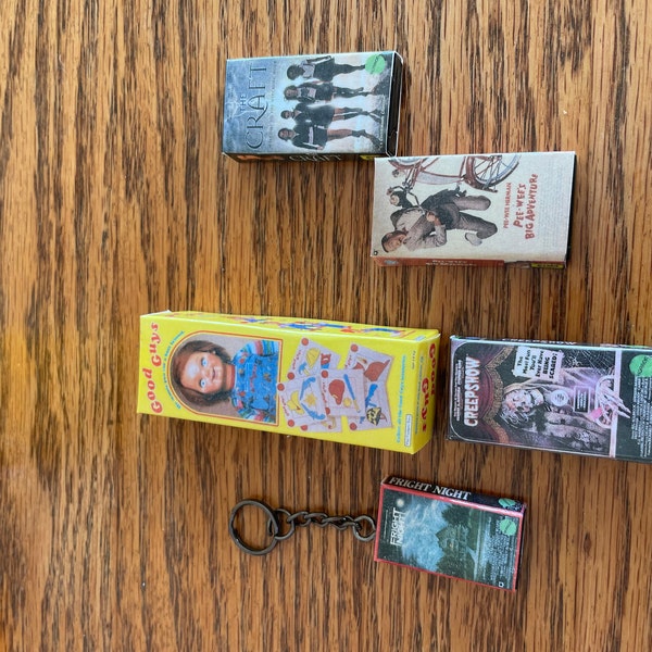 Miniature VHS Inspired Movie Keychain Charm Tons of Titles You Choose ...