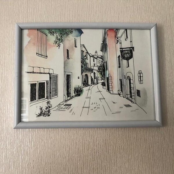 Provence Wall Art. Antibes. France. Printable Poster. Colorful Urban ...