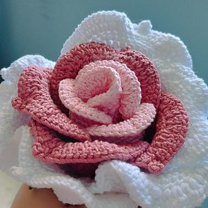 Rose Crochet Pattern, Crochet Rose Pattern, Crochet Flower Bouquet ...