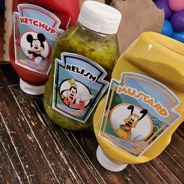 Instant Download Condiment Labels Printable Mayo Ketchup Mustard Relish ...