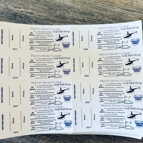 Custom Printed Raffle Tickets With Perforated Stub | Full-color Design ...