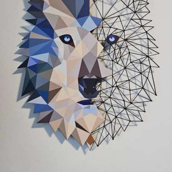 Metal Wolf Wall Art, Wolf Wall Decor, Wolf Gifts for Men, Animal Wall ...