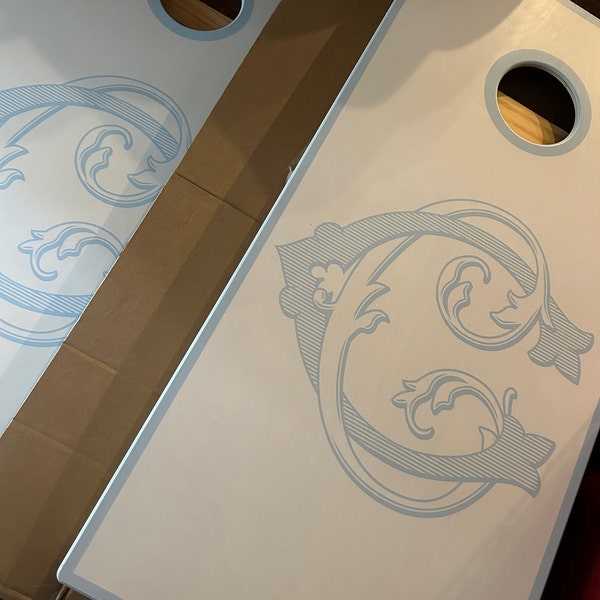 Custom Wedding Monogram Cornhole Boards Set | Handcrafted | Fast Free ...