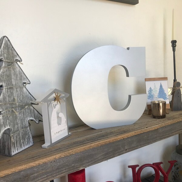 Painted Standing Wood Letter | Standing Table Letter | Custom Large ...