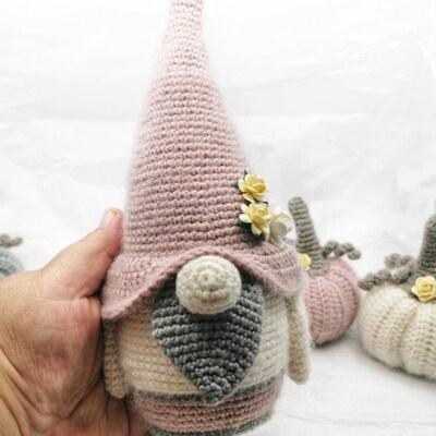 Crochet Patterns Flower Gnome Easter Gnome Sunflower Gnome - Etsy