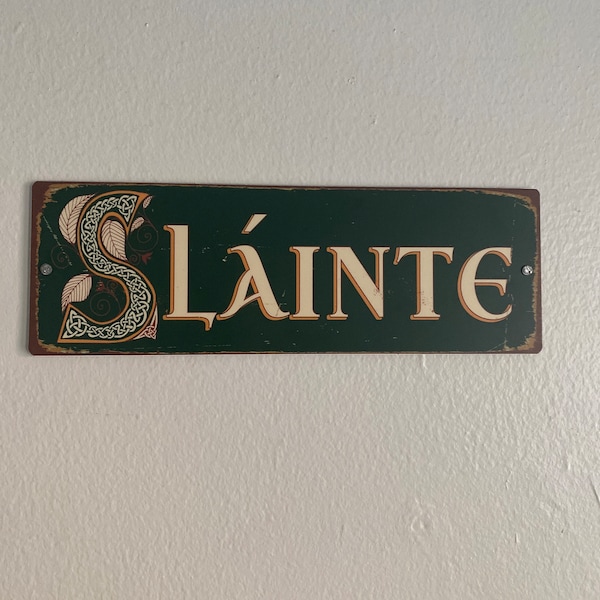 Irish Slainte Sign, Bar Wall Decor, Classic Style (multiple Sizes) - Etsy