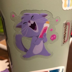 Yzma Cat With Potion Transparent Sticker/ Laptop iPhone Water - Etsy