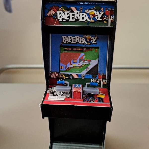 1/12 Scale Mini Arcade Cabinet, Miniature Dollhouse 80s 90s Mini Arcade ...