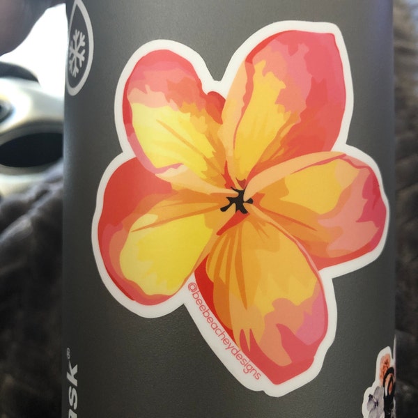 Plumeria Flower Sticker 3 Inch Sticker - Etsy
