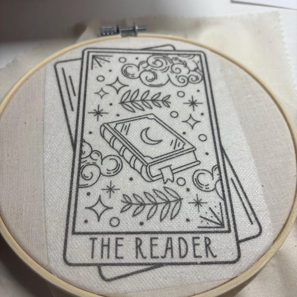 Beginner Embroidery Kit the Reader Tarot Card: Modern Book Adult Cross ...