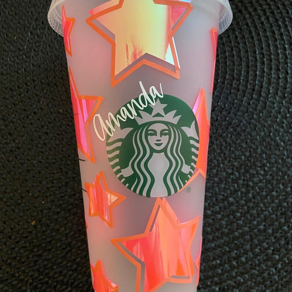 Holographic Stars Starbucks Cup, Star Cup, Stars on Starbucks Cup ...